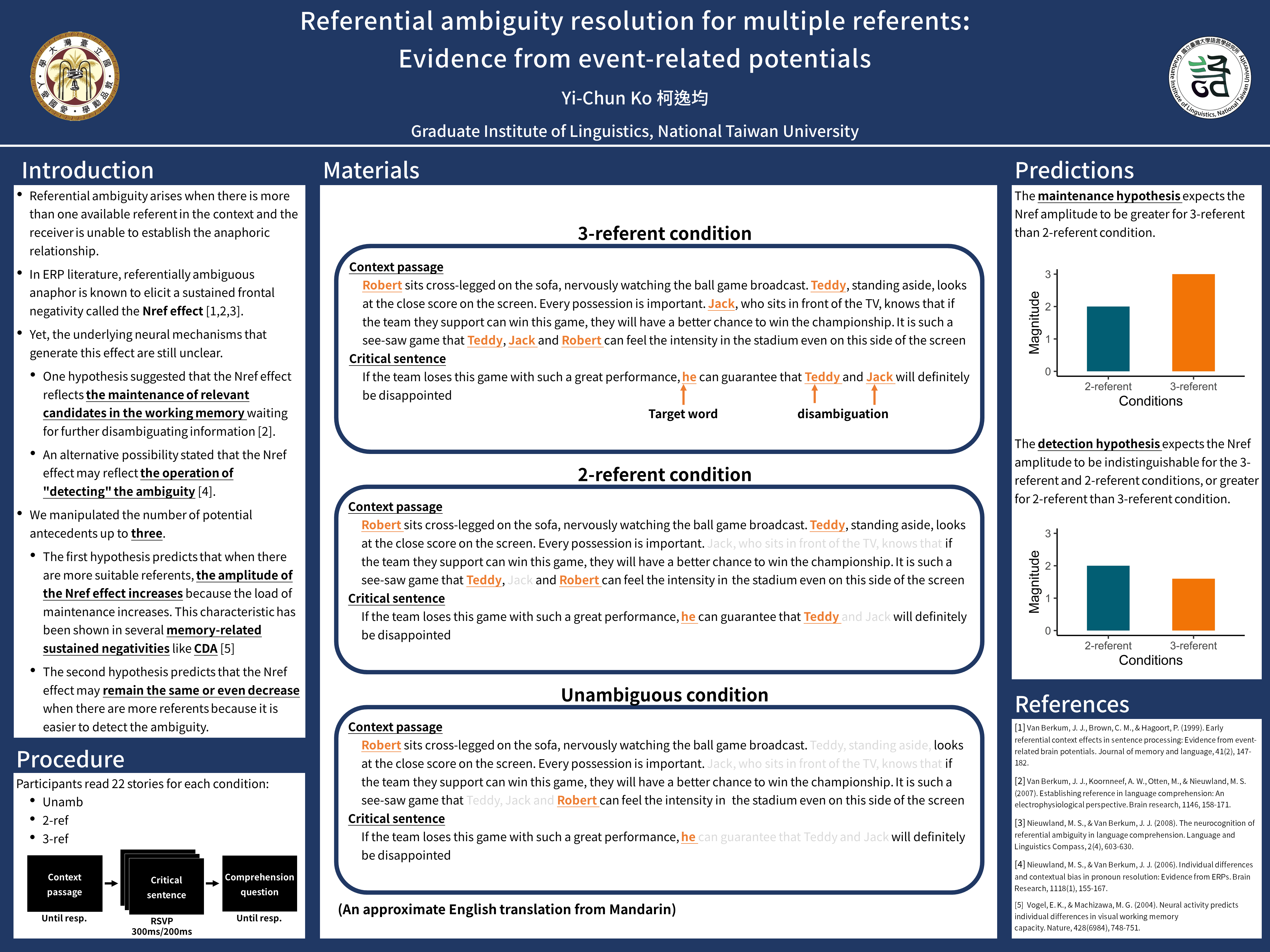 Referential Ambiguity Resolution For Multiple Referents Evidence From Event Related Potentials